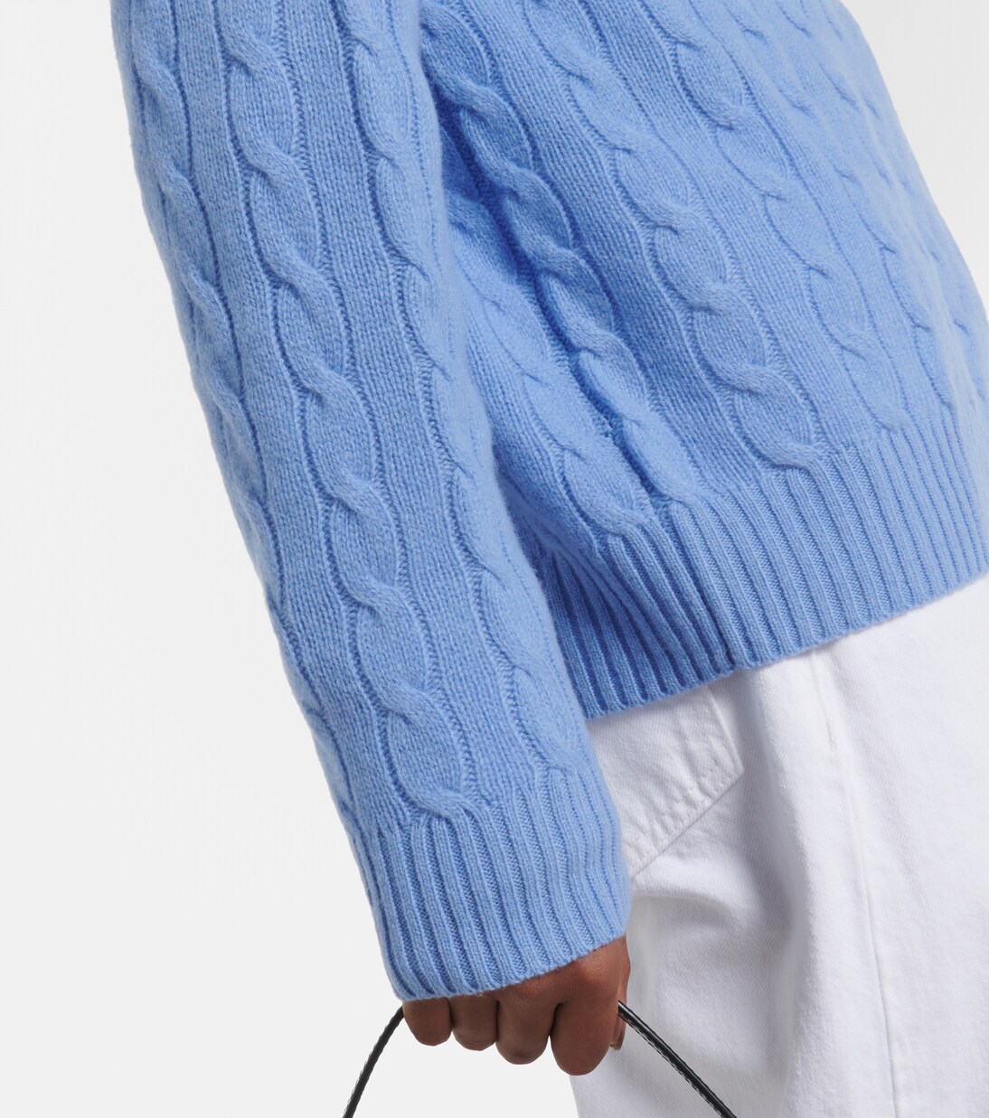 Julianna cable-knit wool and cashmere sweater in blue - Polo Ralph ...