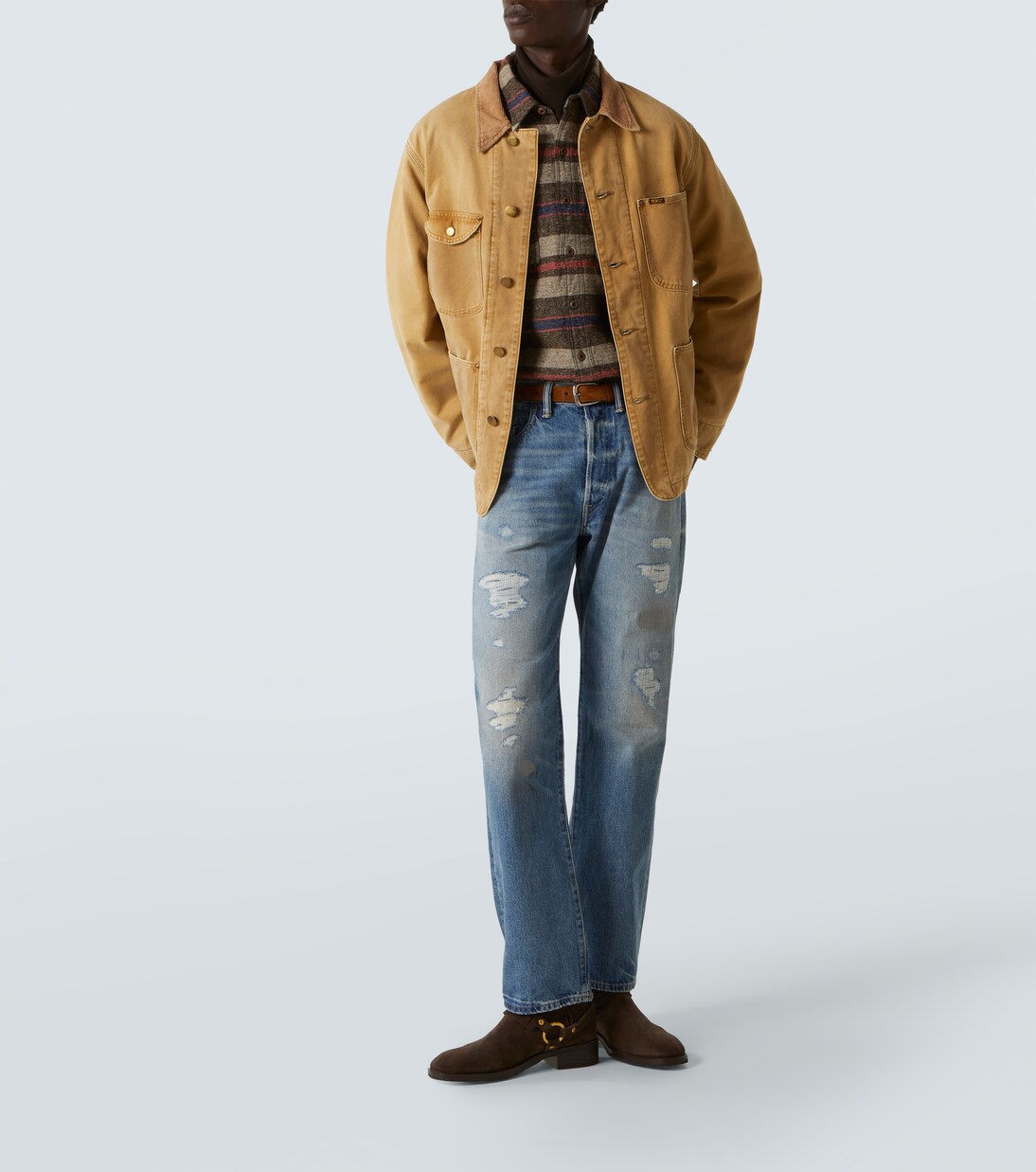 Lynn cotton field jacket in green - RRL | Mytheresa