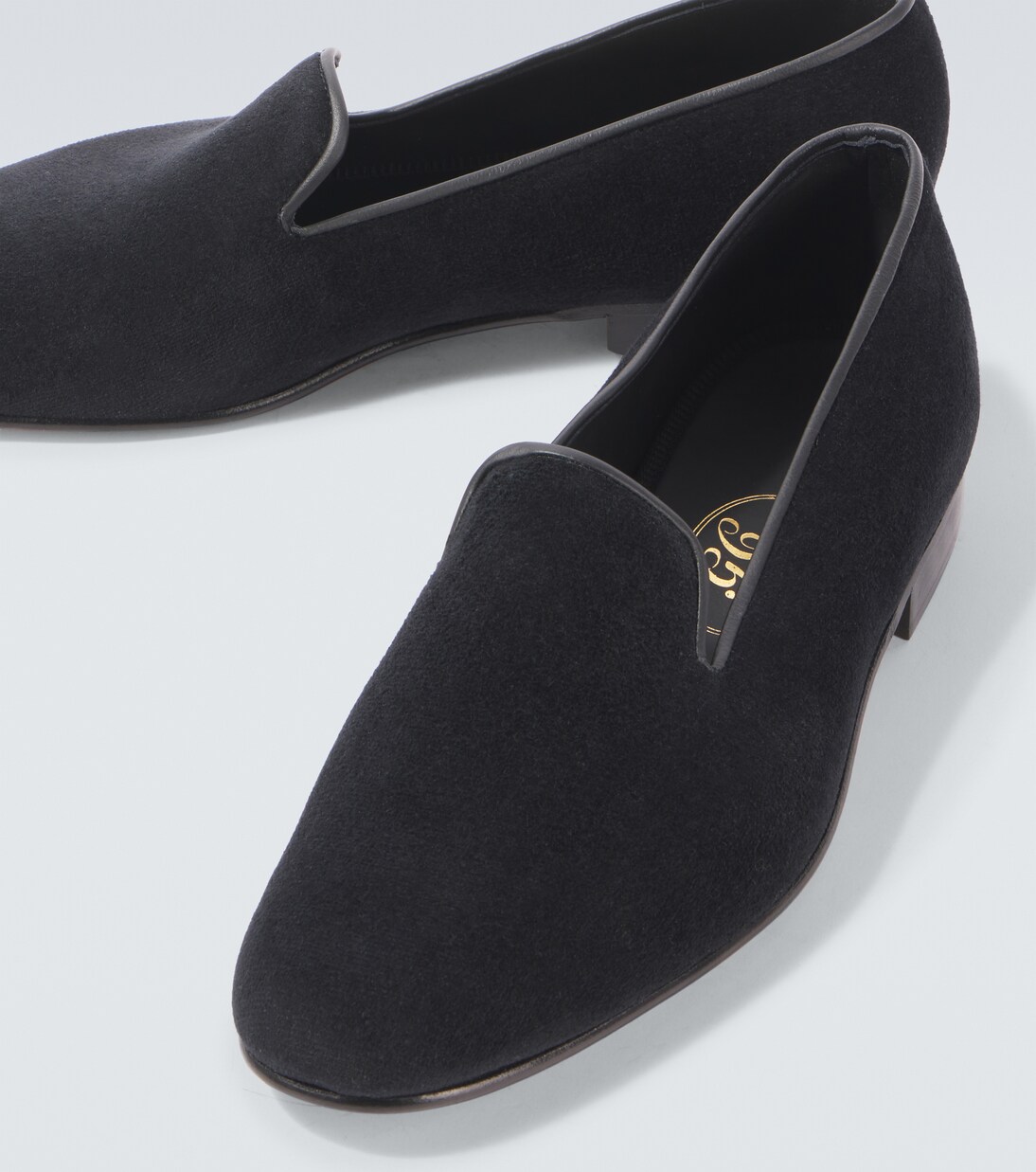Albert velvet loafers in black - George Cleverley | Mytheresa