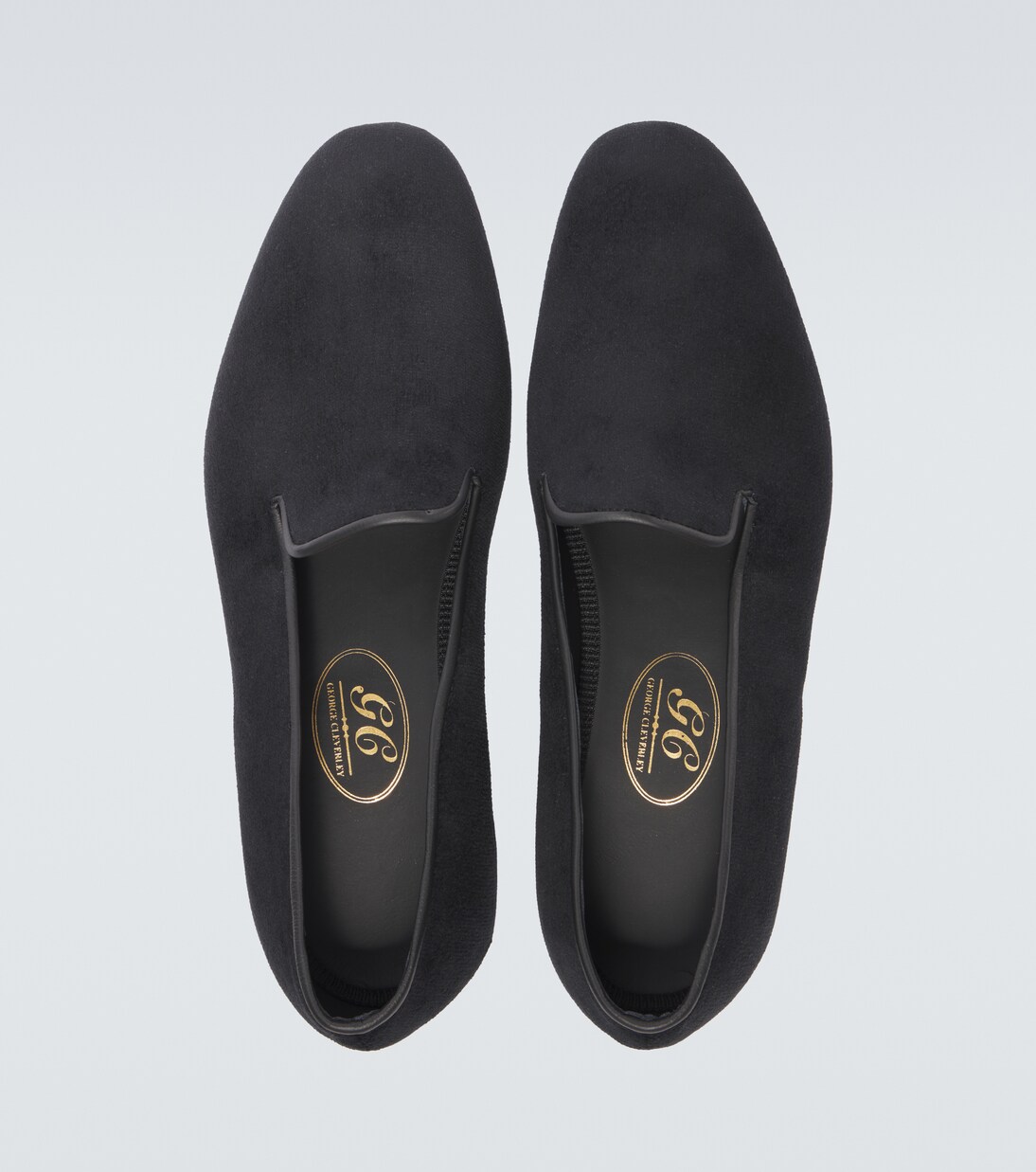 Albert velvet loafers in black - George Cleverley | Mytheresa