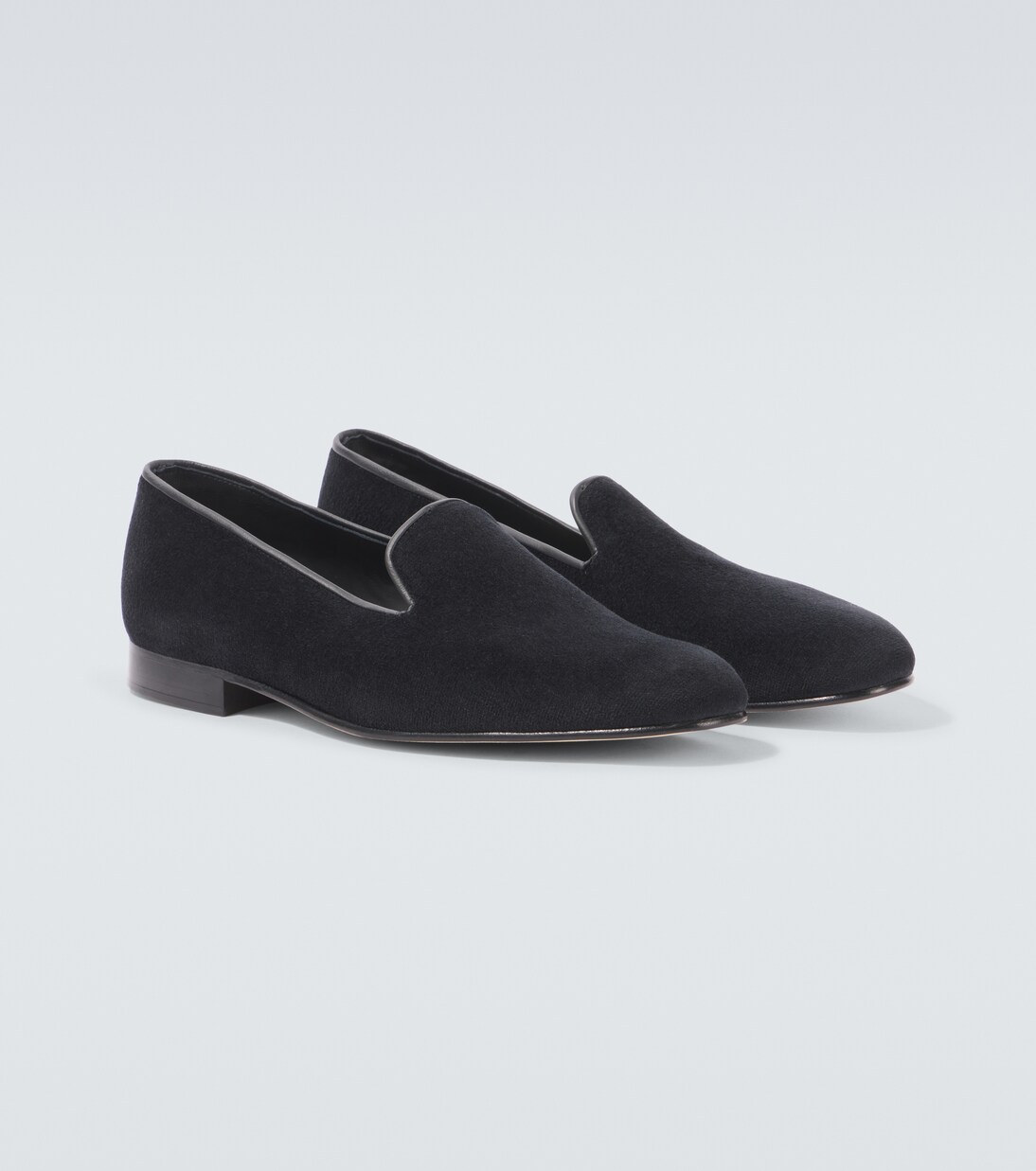 Albert velvet loafers in black - George Cleverley | Mytheresa