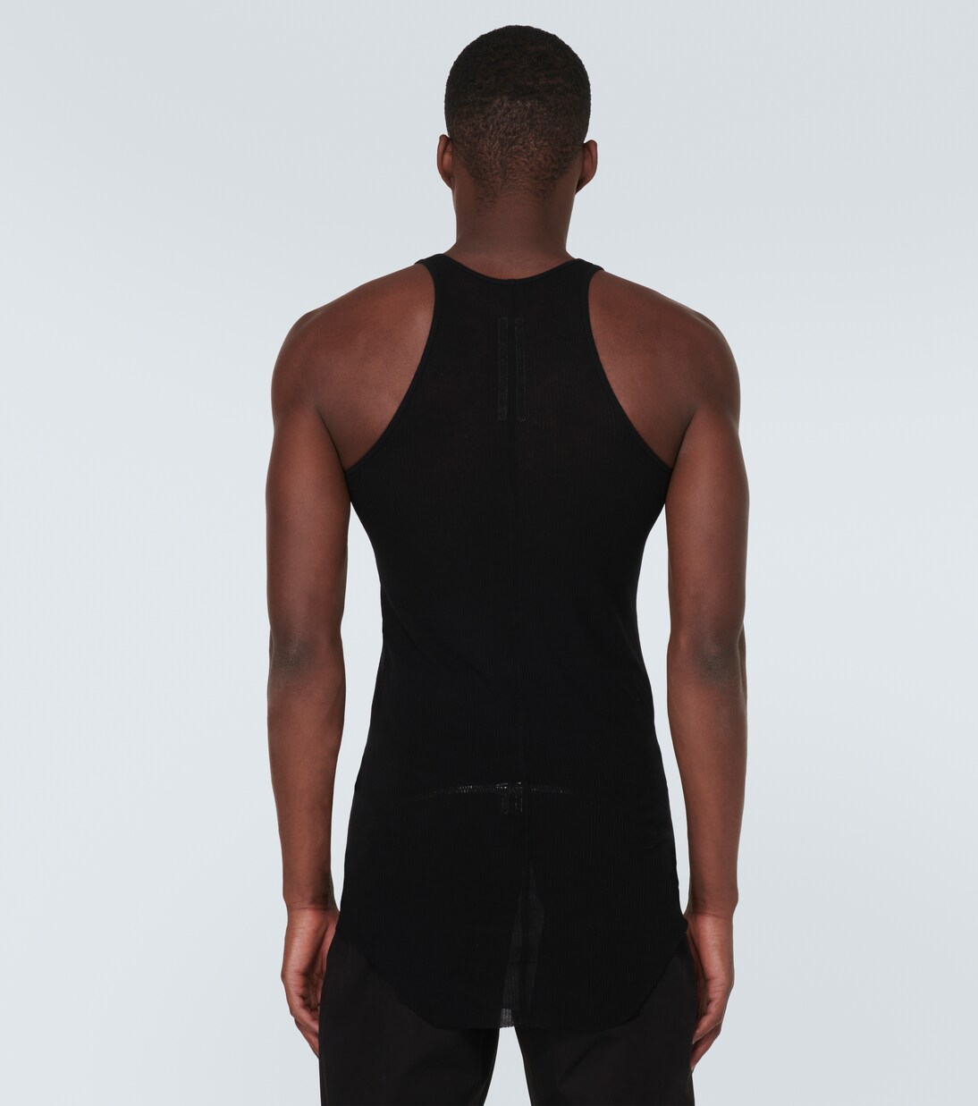 Ribbed Knit Tank Top In Black Rick Owens Mytheresa