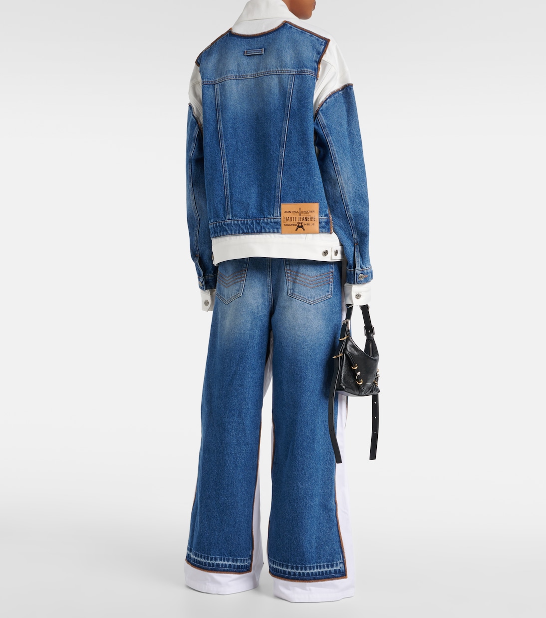 Paneled denim jacket in blue - Jean Paul Gaultier | Mytheresa