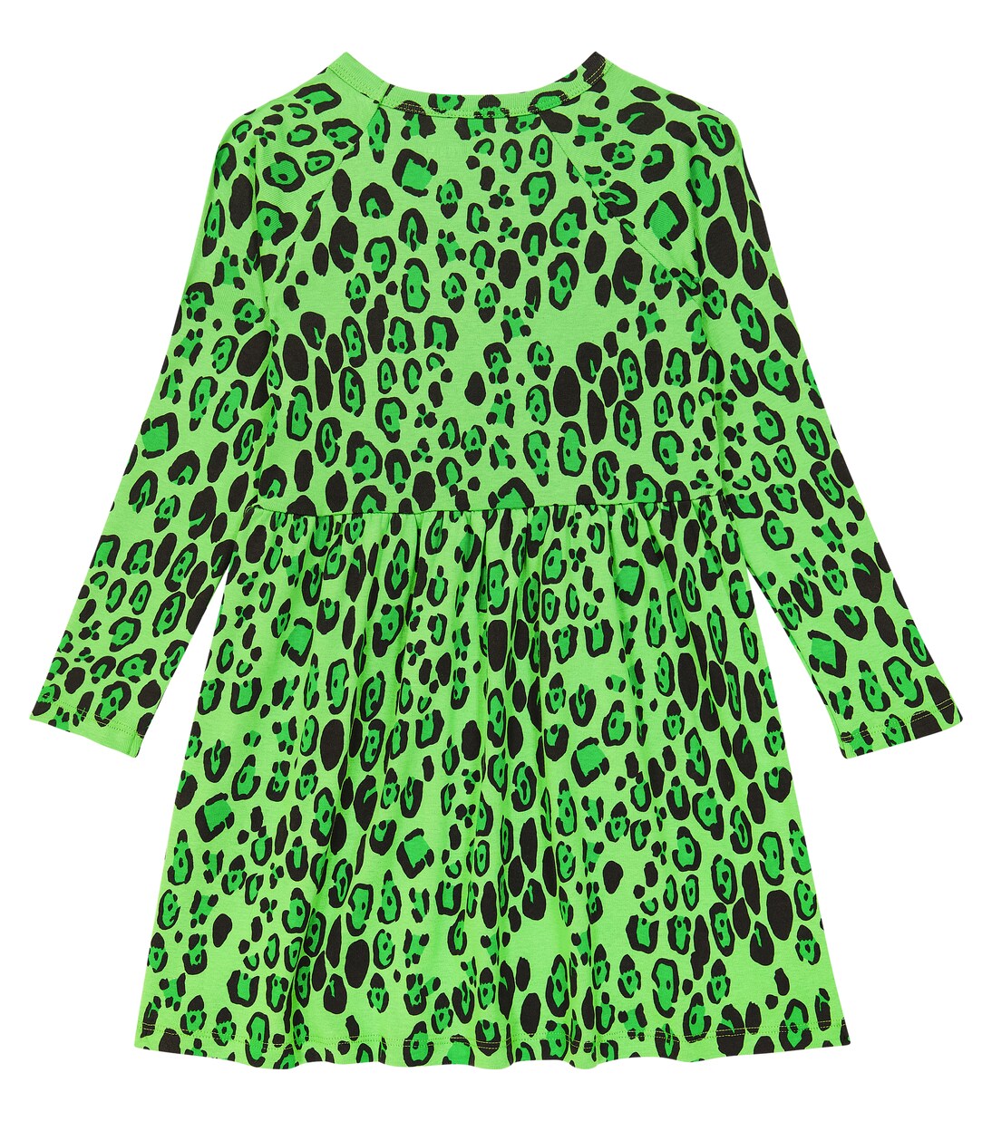 Leopard-print cotton jersey dress in green - Mini Rodini | Mytheresa