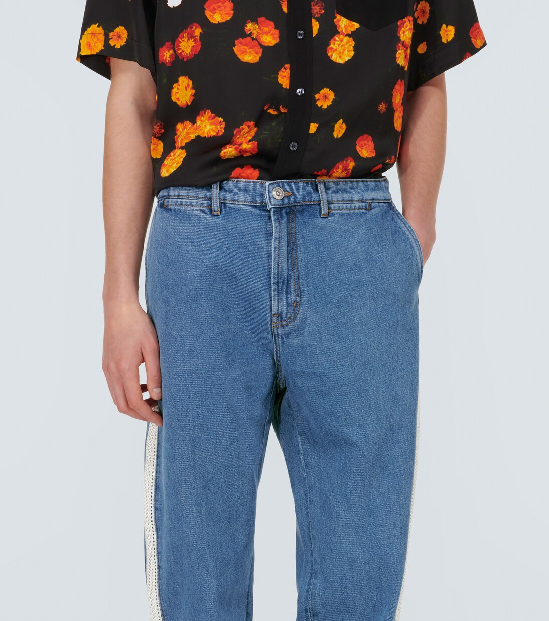 Wide-Leg Jeans Eternity in Blau - Wales Bonner | Mytheresa