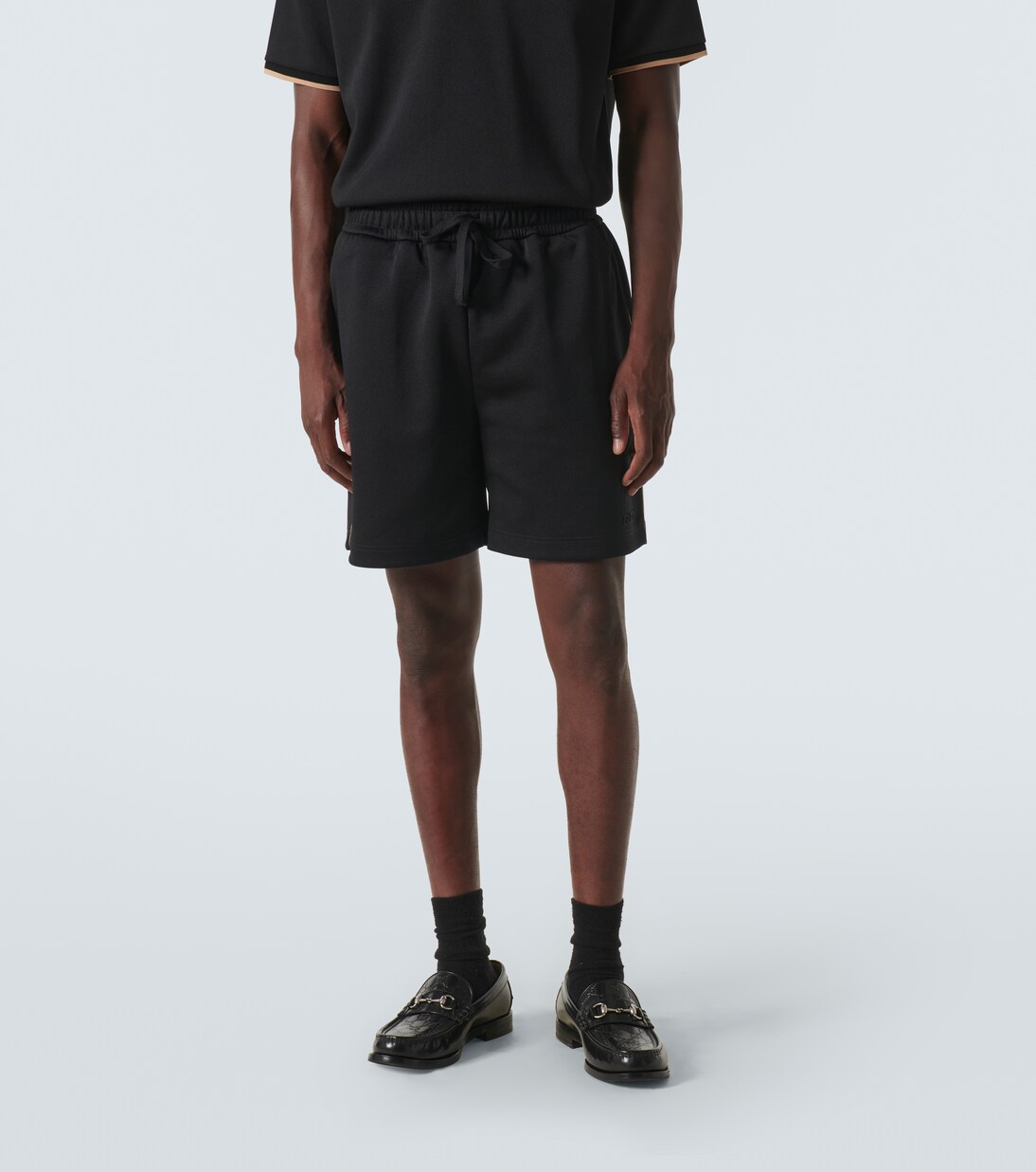 Embroidered piqué shorts in black - Gucci | Mytheresa