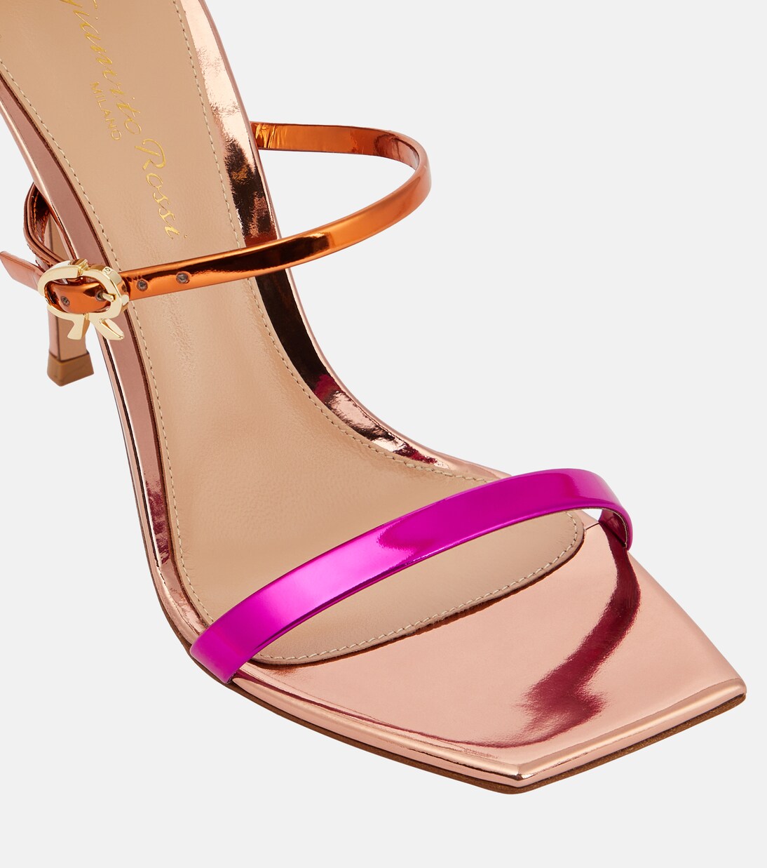 Ribbon 105 Leather Sandals In Multicoloured Gianvito Rossi Mytheresa