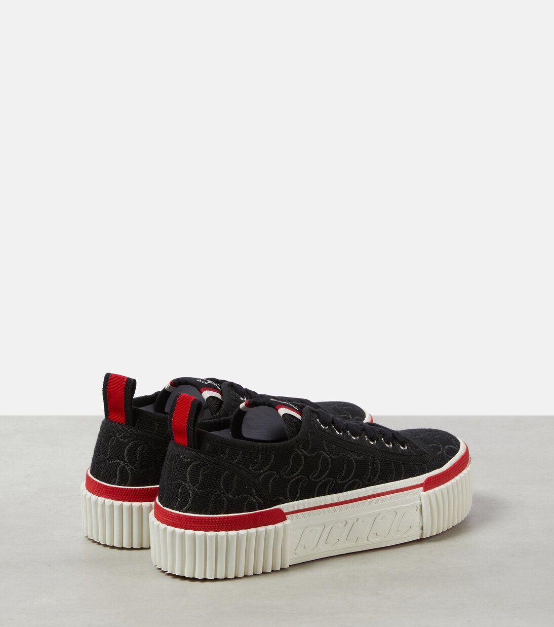 Super Pedro Cl Platform Sneakers In Black Christian Louboutin Mytheresa