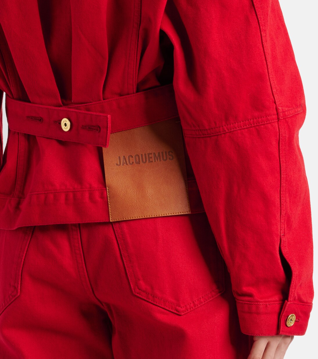 De-Nîmes denim jacket in red - Jacquemus | Mytheresa