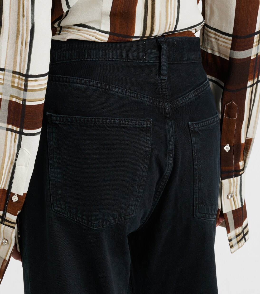 '90s Pinch Waist high-rise straight jeans in black - Agolde | Mytheresa