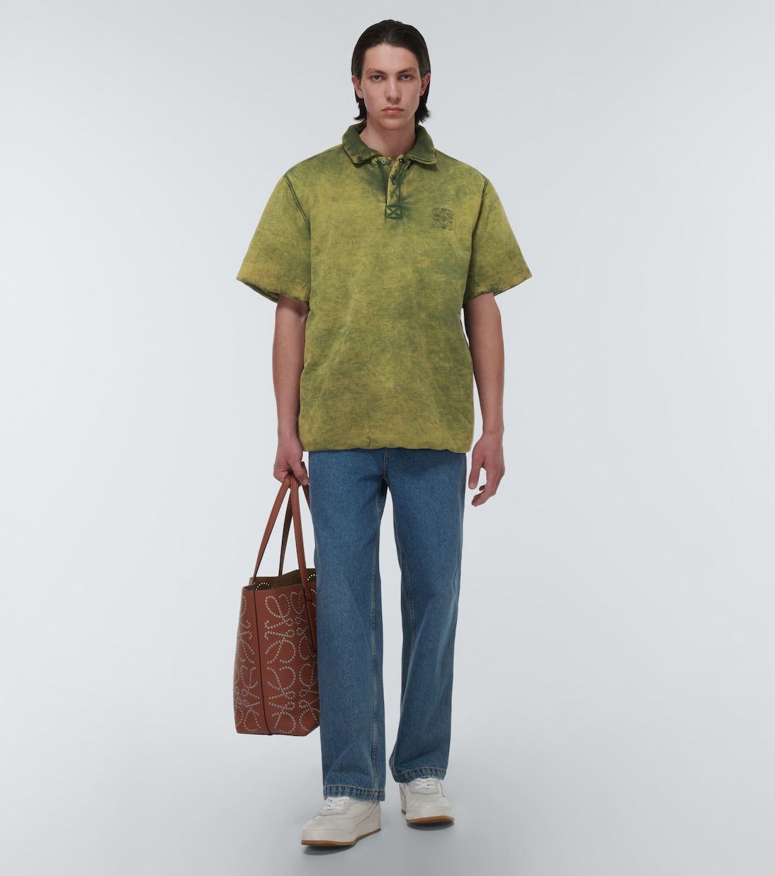 Deconstructed leather sneakers in white - Loewe | Mytheresa