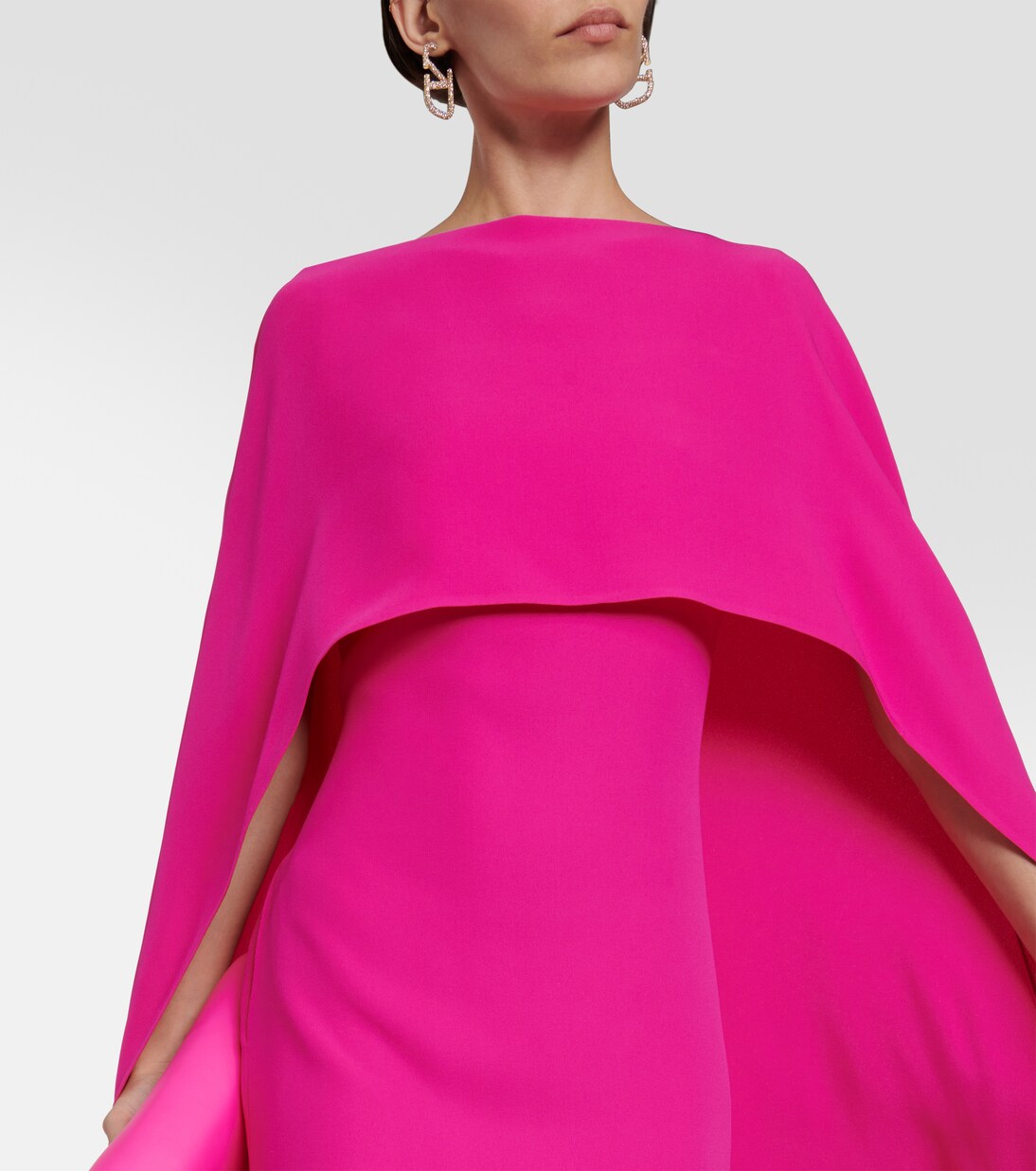 Draped silk gown in pink - Valentino | Mytheresa