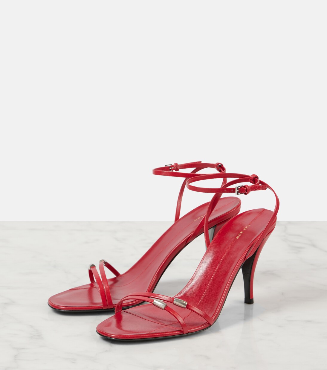Cleo Bijoux leather sandals in red - The Row | Mytheresa