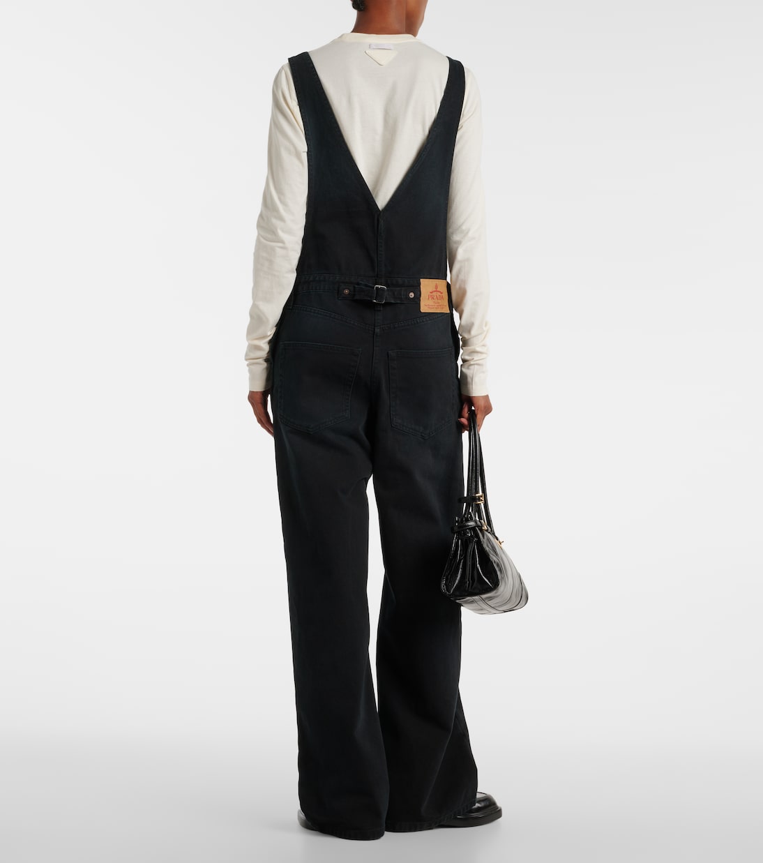 Denim overalls in black - Prada | Mytheresa