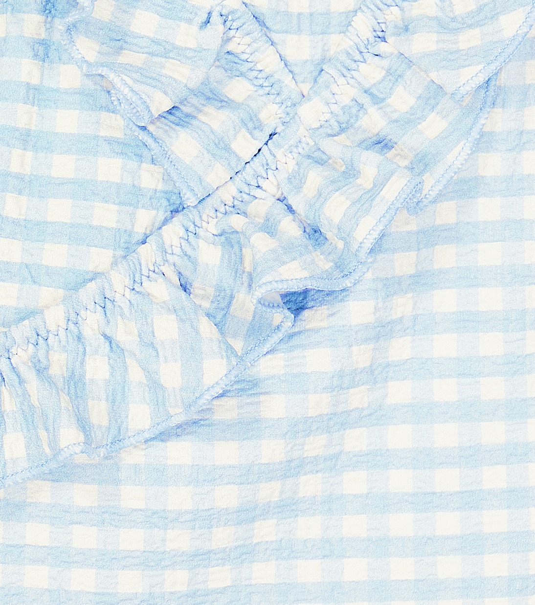 Baby Vichy ruffled swimsuit in blue - Bobo Choses | Mytheresa