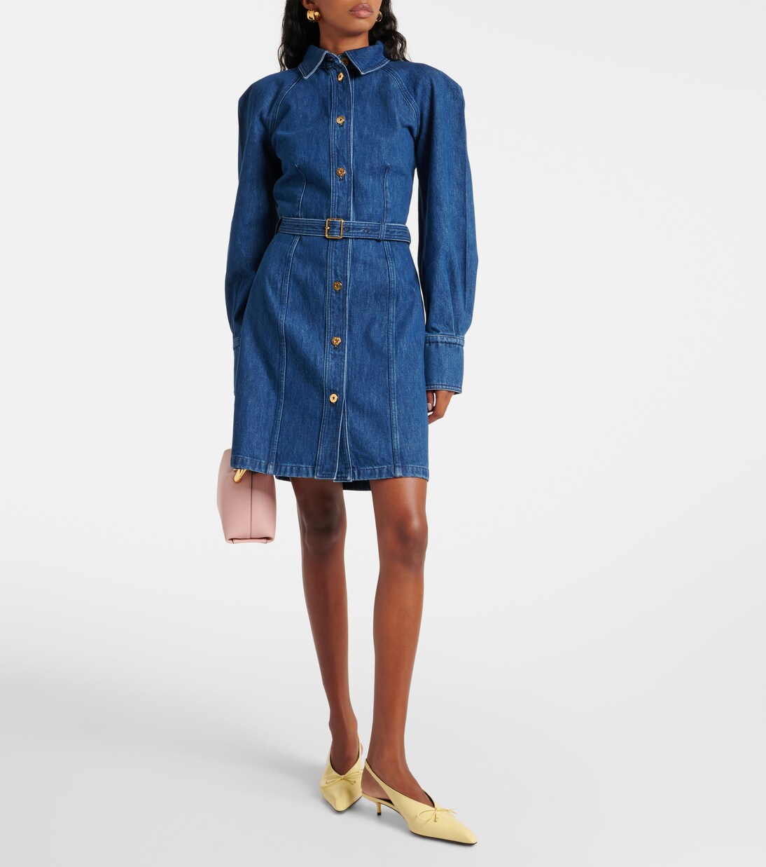 Denim shirt dress in blue - Patou | Mytheresa