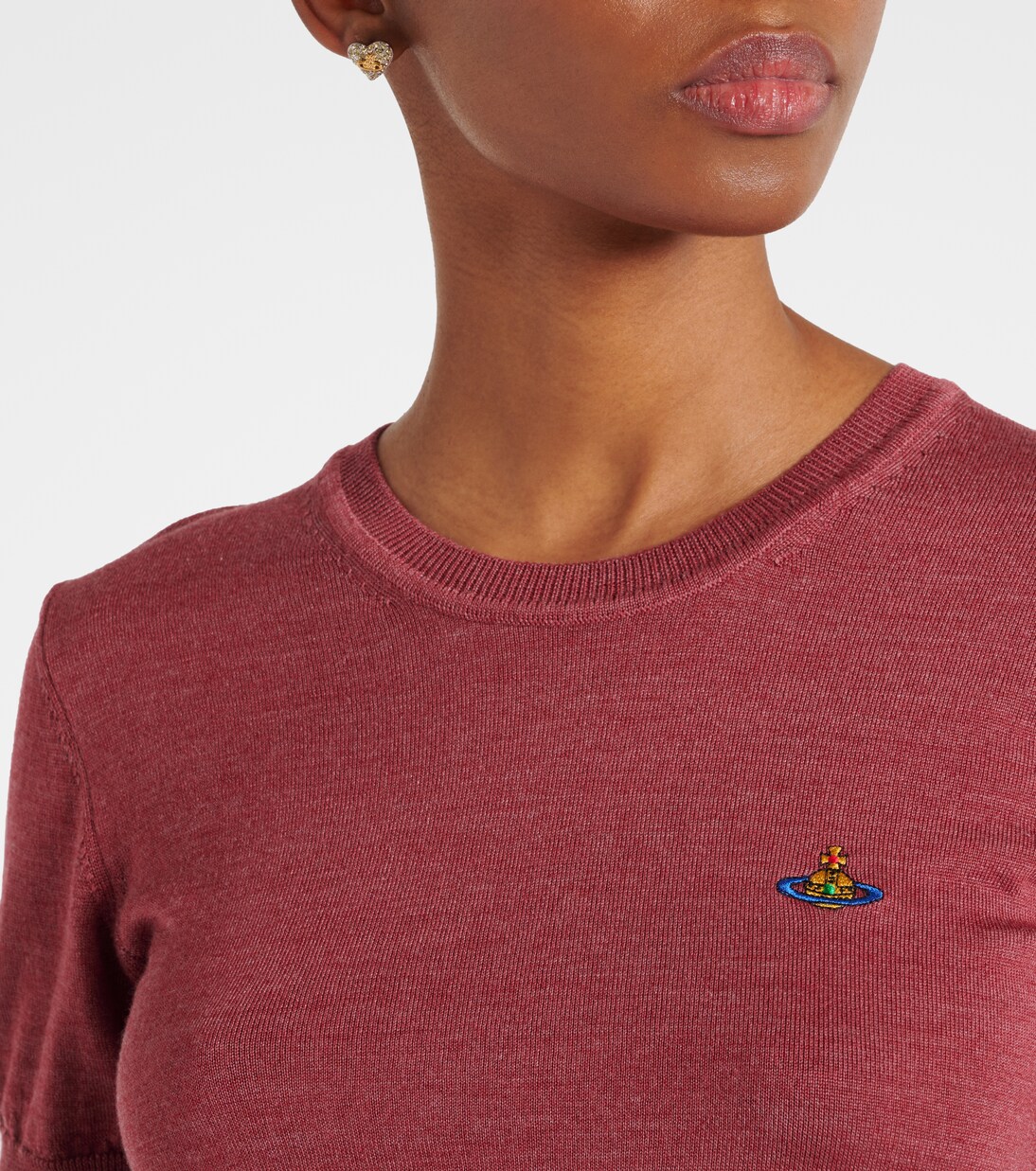Bea logo wool and silk top in red - Vivienne Westwood | Mytheresa
