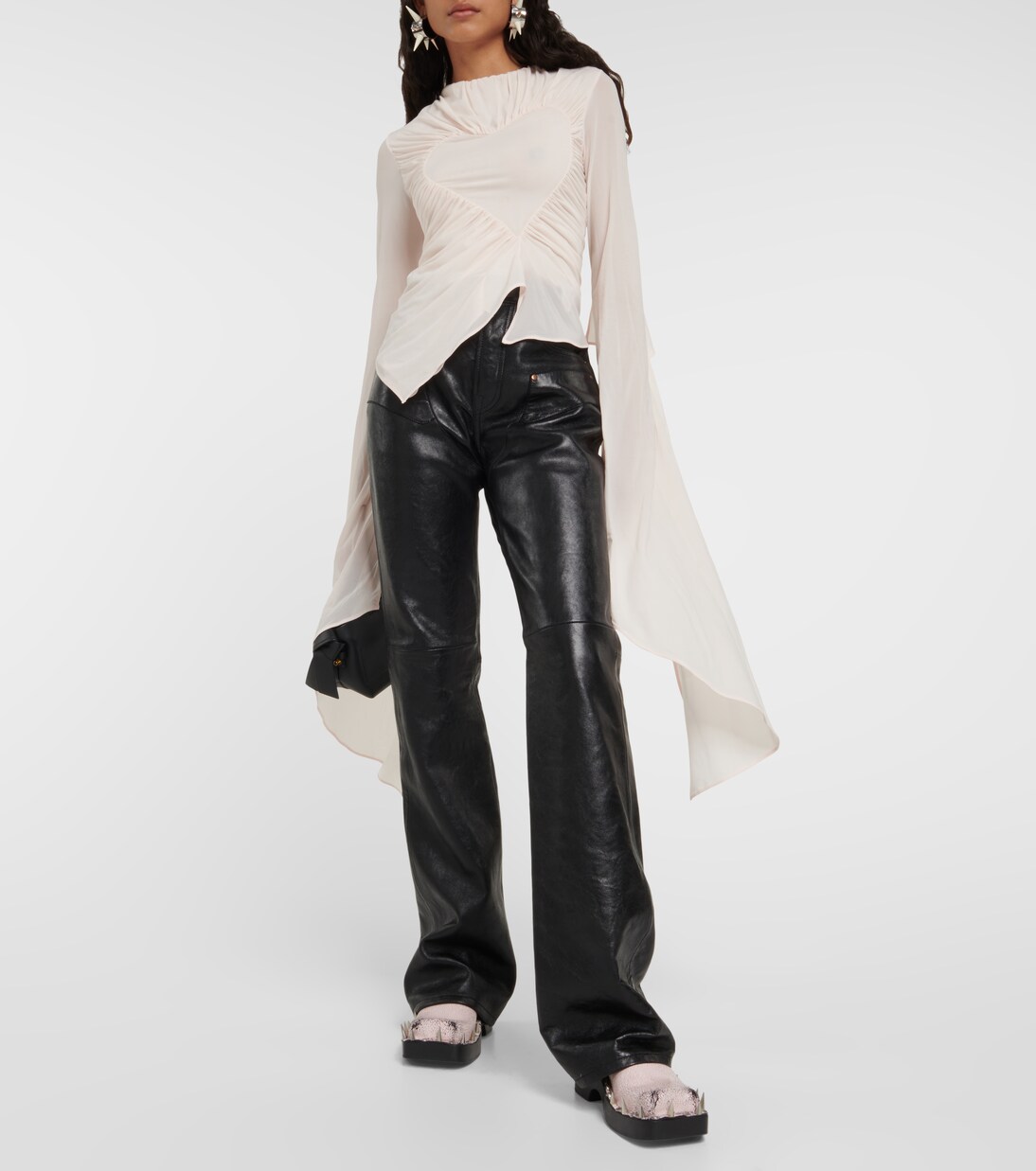 Embellished suede clogs in pink - Acne Studios | Mytheresa