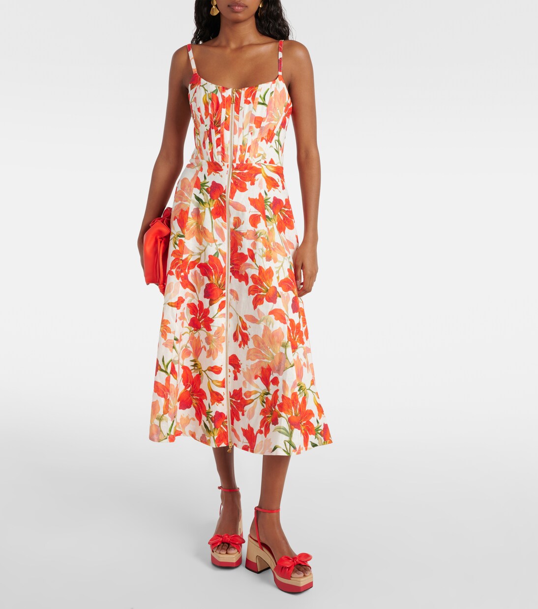 Ricia 95 leather platform sandals in red - Jimmy Choo | Mytheresa