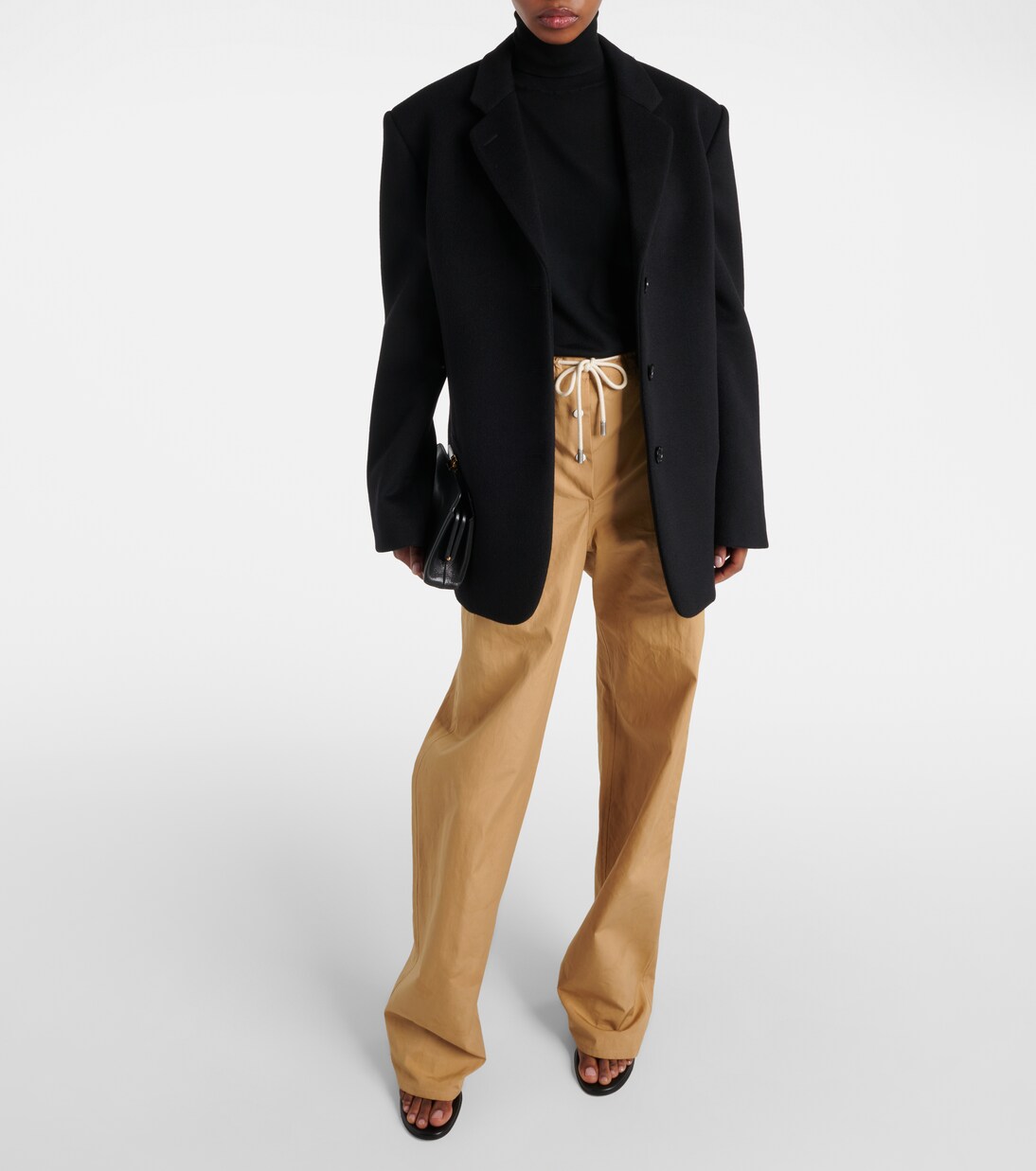 Bonnette cotton straight pants in beige - The Row | Mytheresa