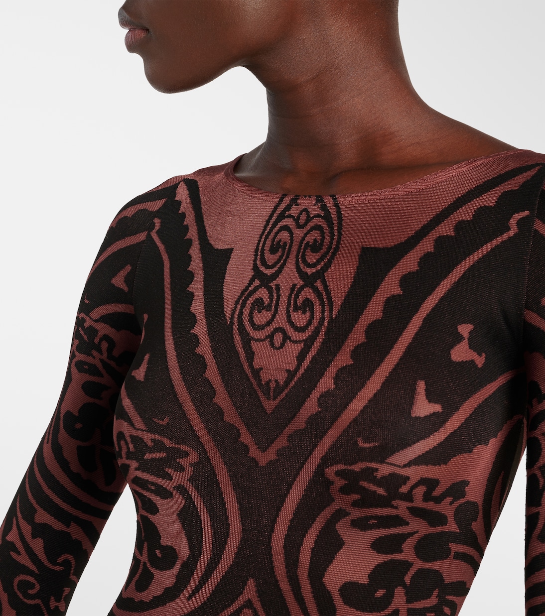 x Etro Tattoo paisley bodysuit in brown - Wolford | Mytheresa