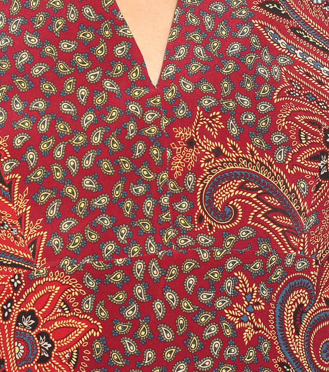 Paisley silk midi dress in red - Etro | Mytheresa