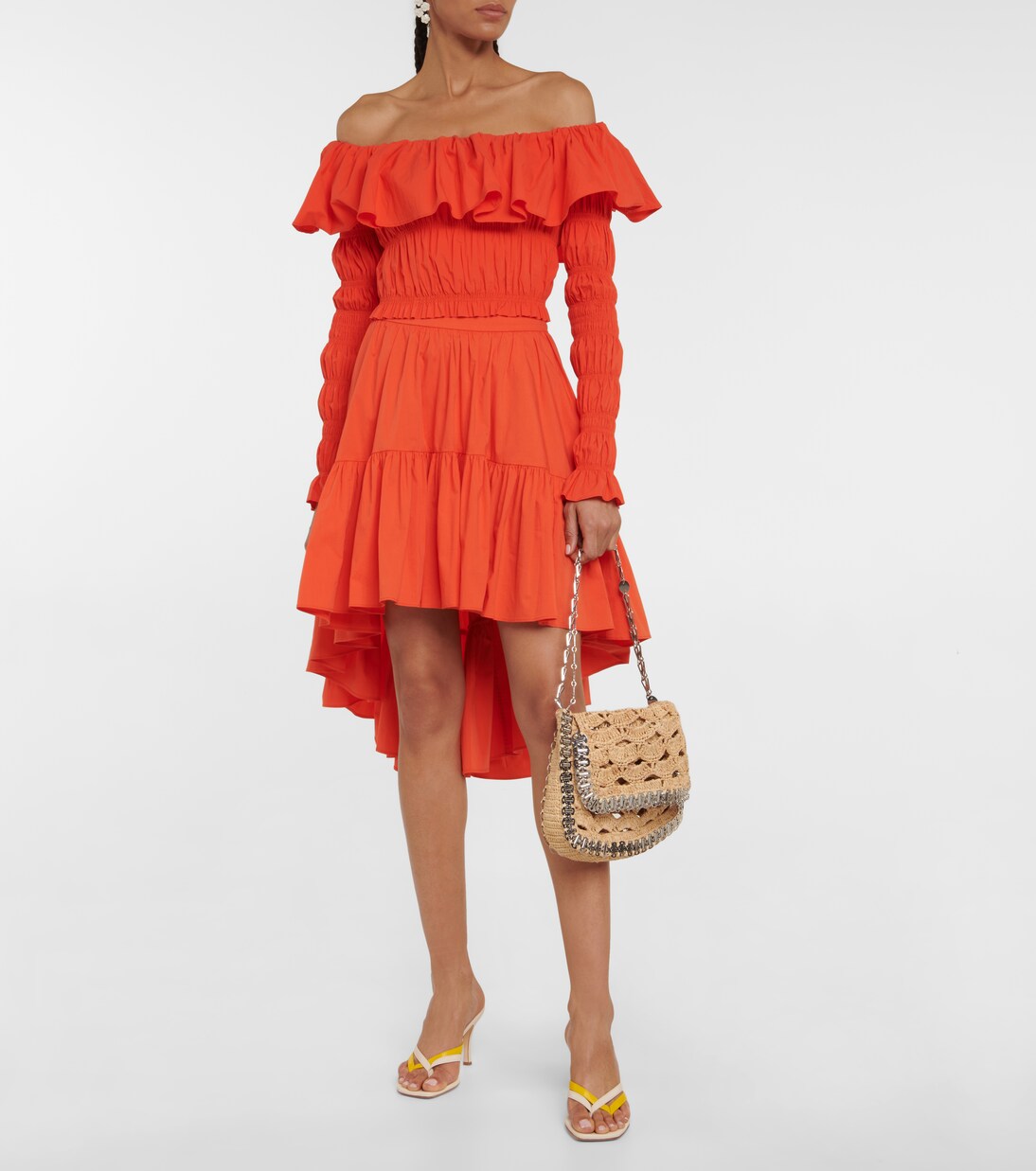 Iris pleated miniskirt in red - Caroline Constas | Mytheresa