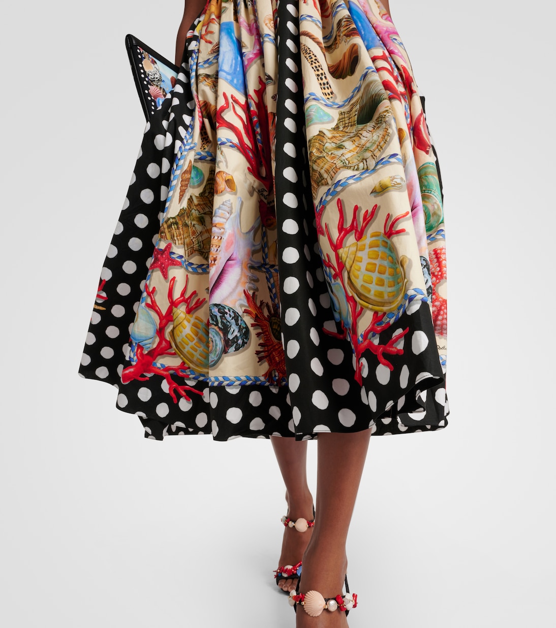 Capri printed cotton midi dress in multicoloured - Dolce Gabbana ...