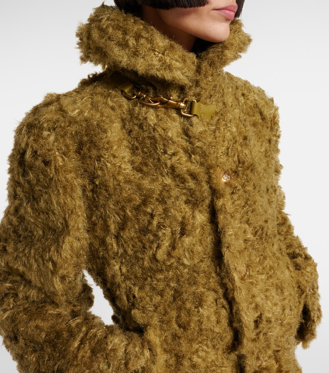 Faux fur coat in beige - Burberry | Mytheresa