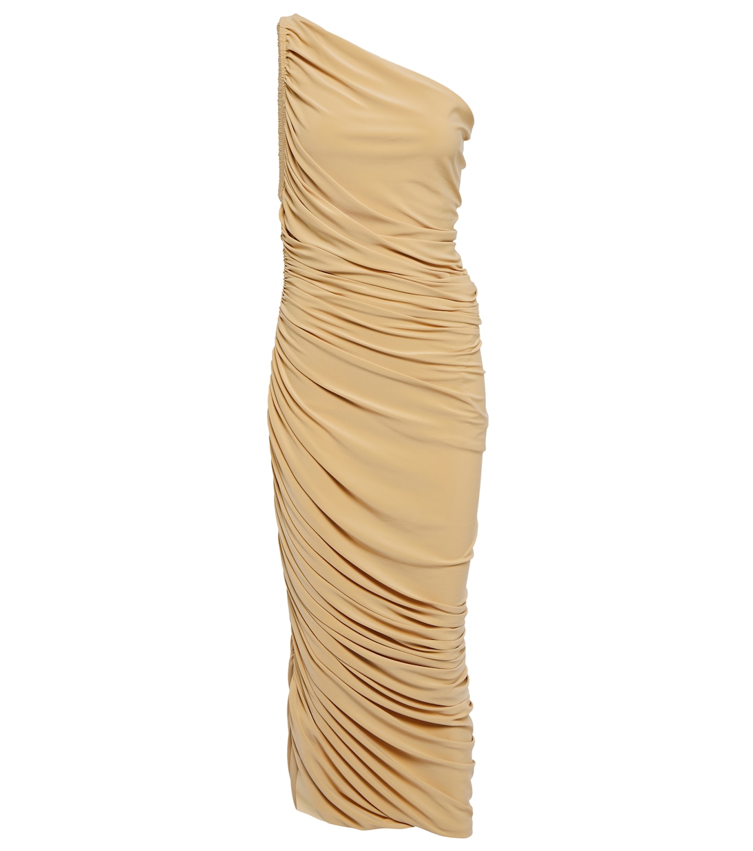 Vestido midi Diana de punto en beige - Norma Kamali | Mytheresa