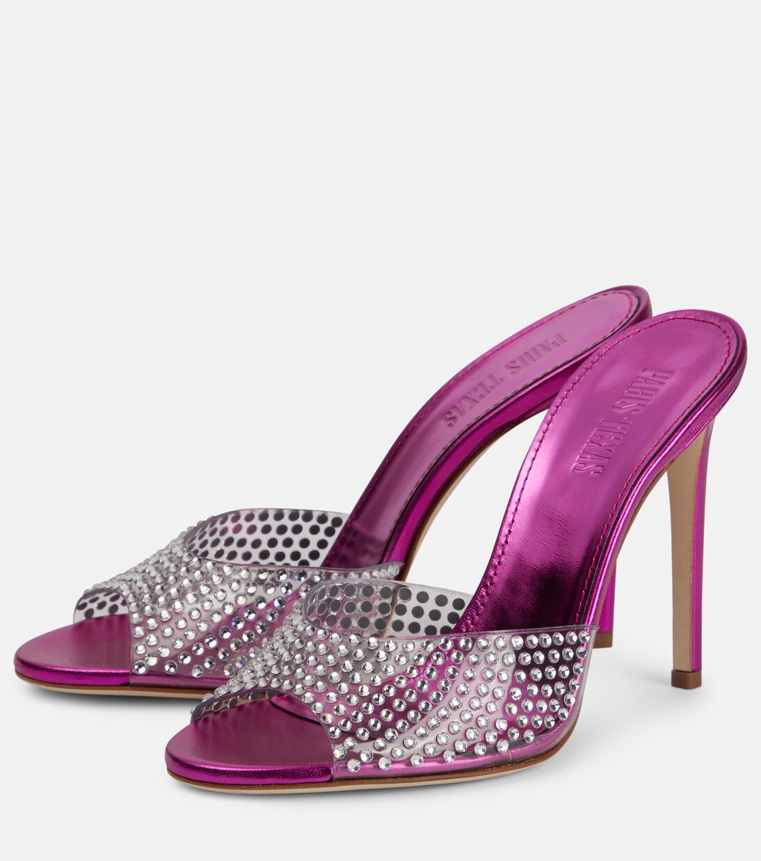 Holly embellished PVC mules in pink - Paris Texas | Mytheresa
