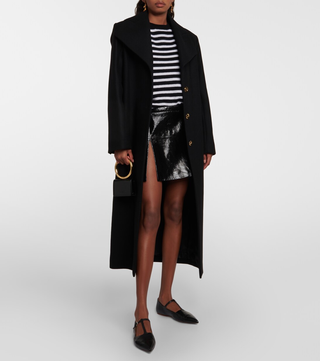 Wool-blend coat in black - Patou | Mytheresa