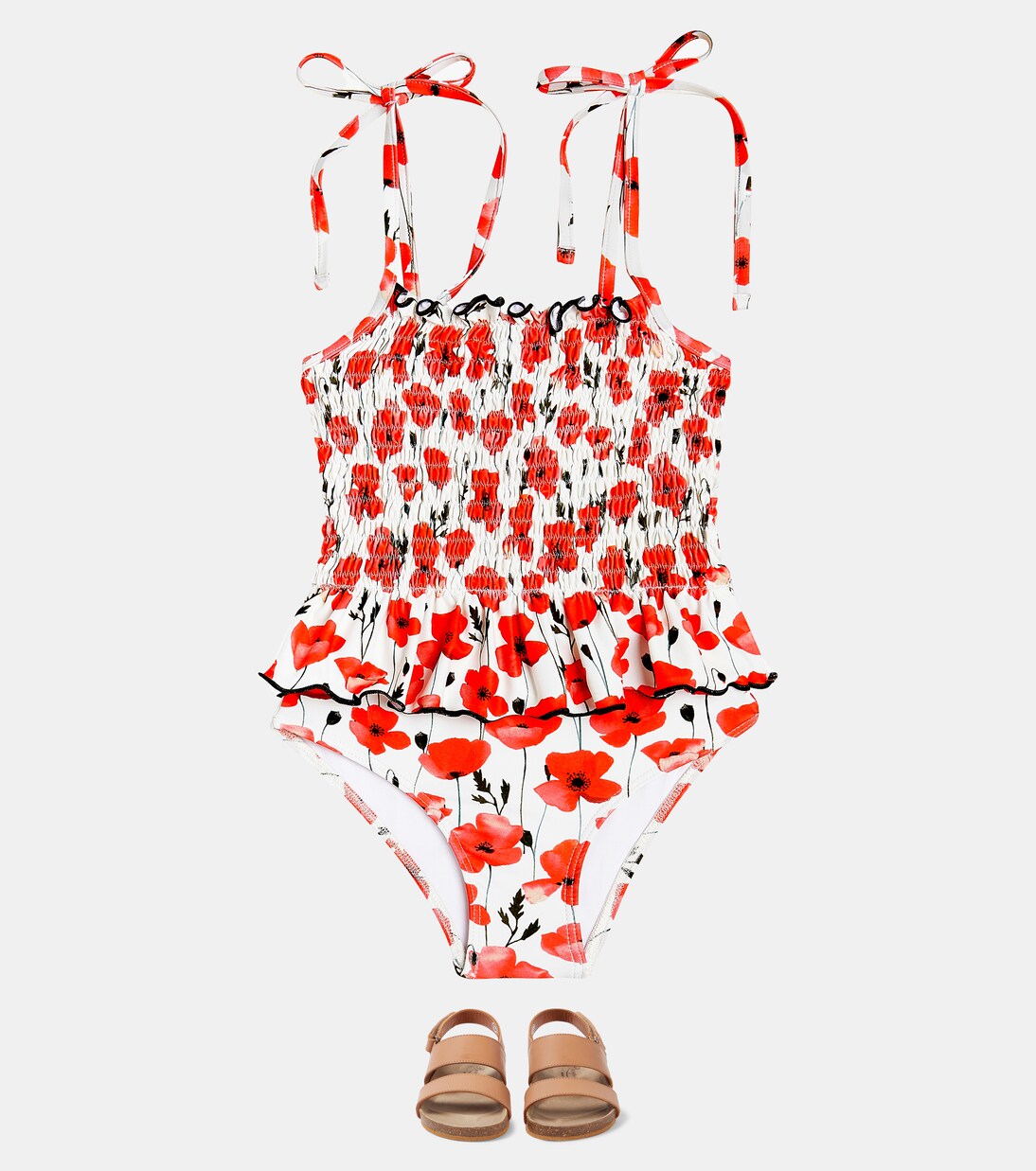 레드 Valencia 플로럴 스모킹 스윔수트 - Suncracy | Mytheresa