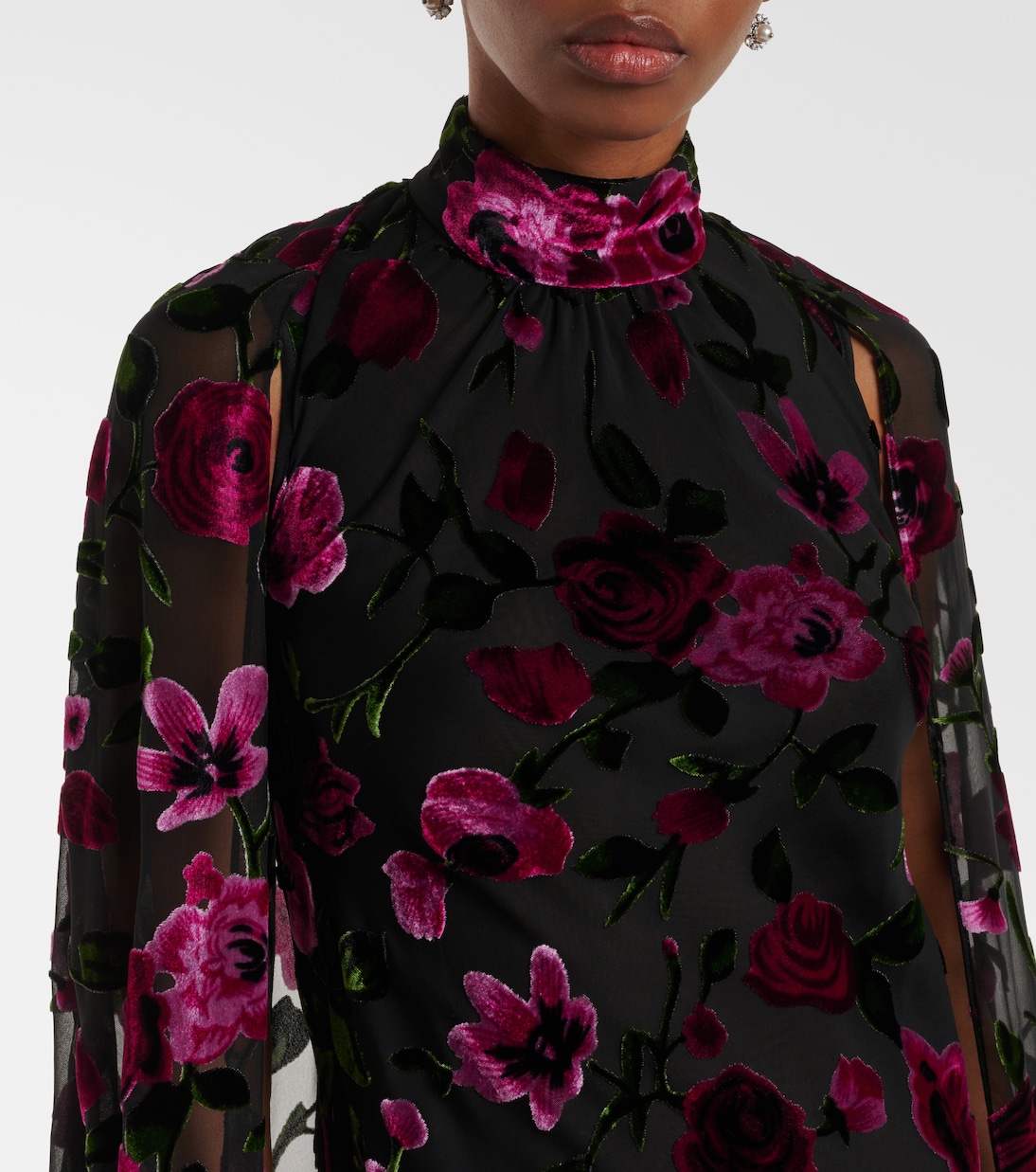 Devoré velvet gown in black - Rodarte | Mytheresa