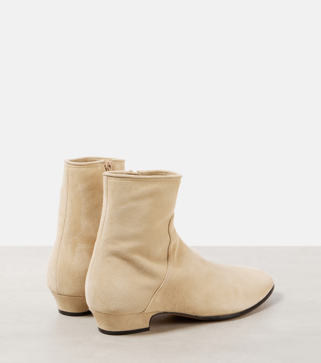 Awar 25 suede ankle boots in beige - The Row | Mytheresa