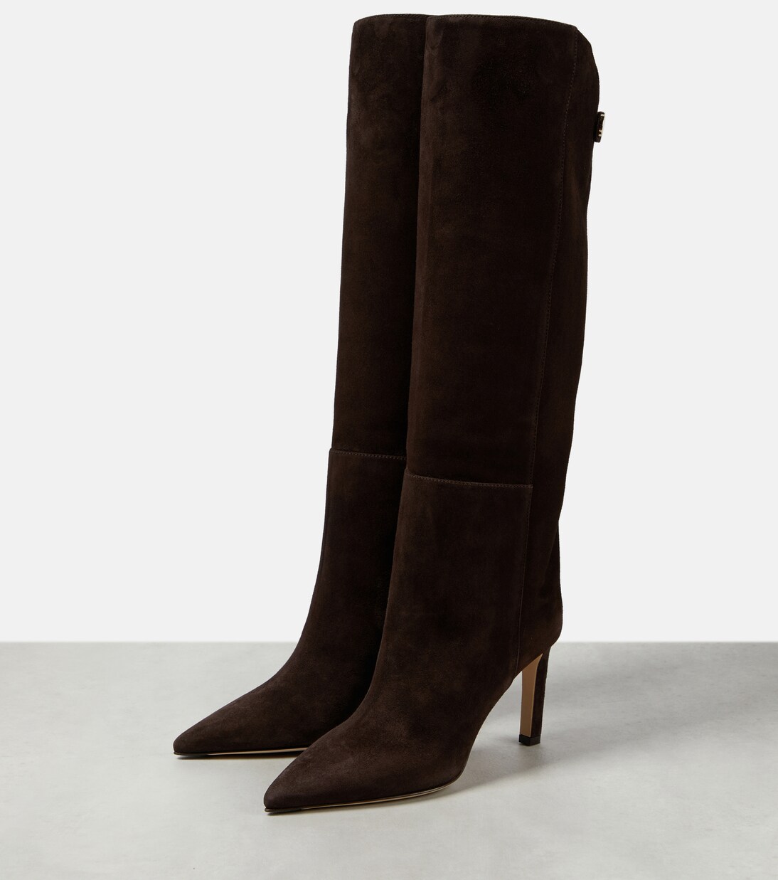 Alizze suede knee-high boots in brown - Jimmy Choo | Mytheresa
