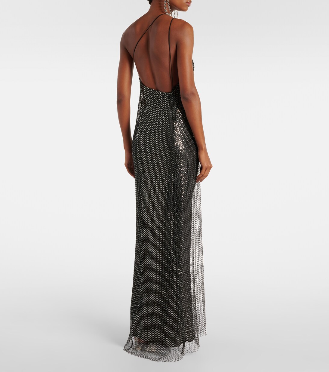 Sequined one-shoulder gown in silver - The Sei | Mytheresa