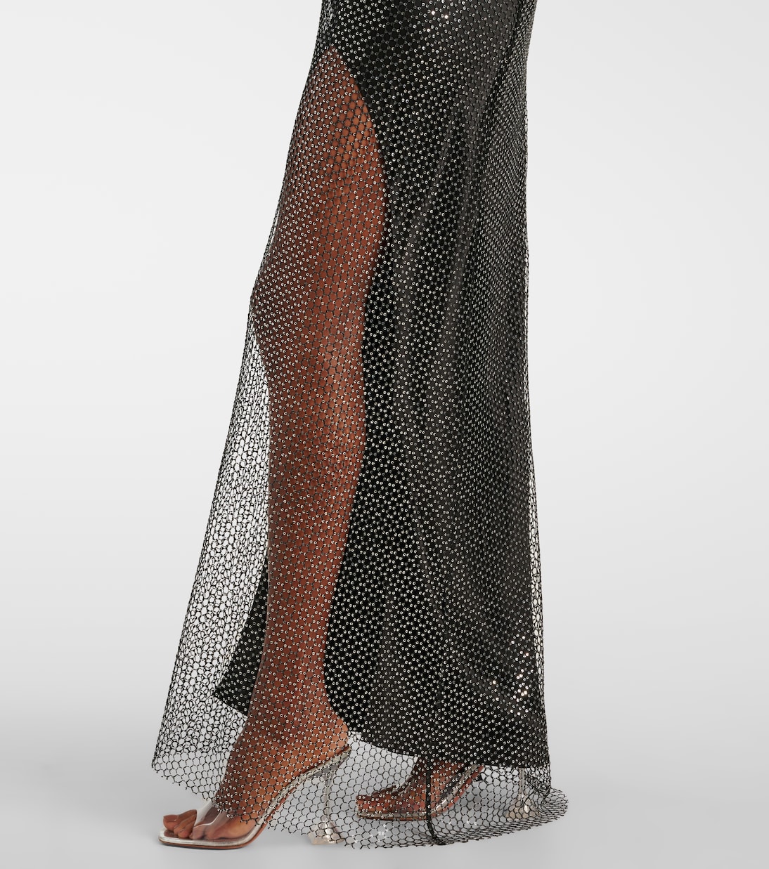 Sequined one-shoulder gown in silver - The Sei | Mytheresa