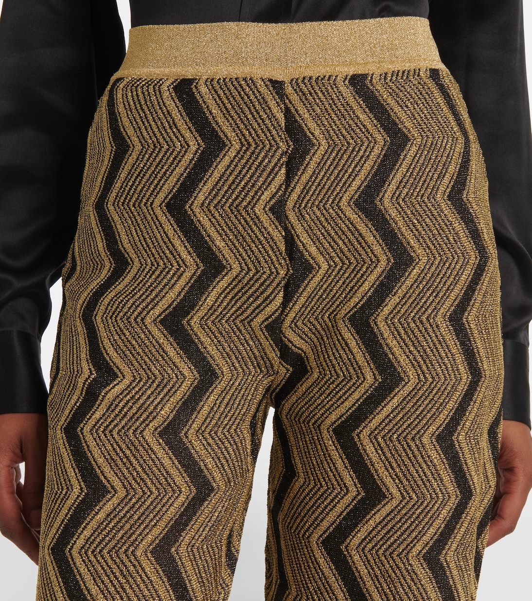 Zigzag flared pants in gold - Missoni | Mytheresa