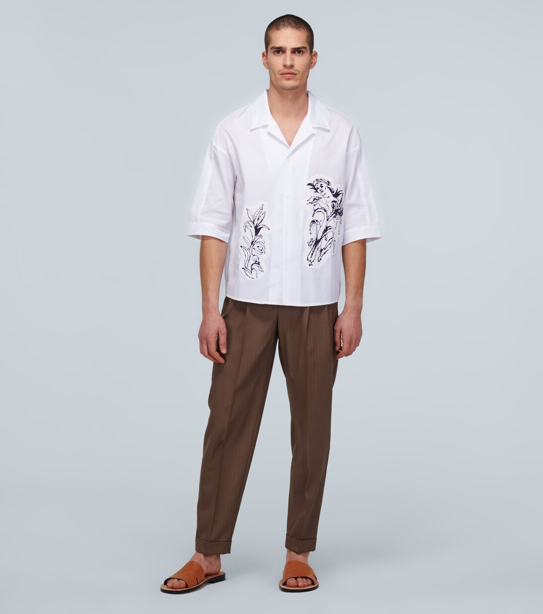 Camisa de algodón con paneles en blanco - Goetze | Mytheresa