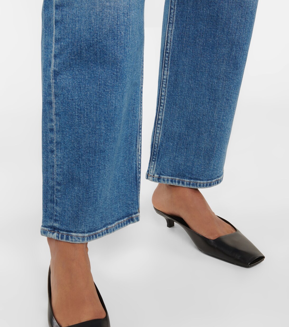High-rise boyfriend jeans in blue - AG Jeans | Mytheresa