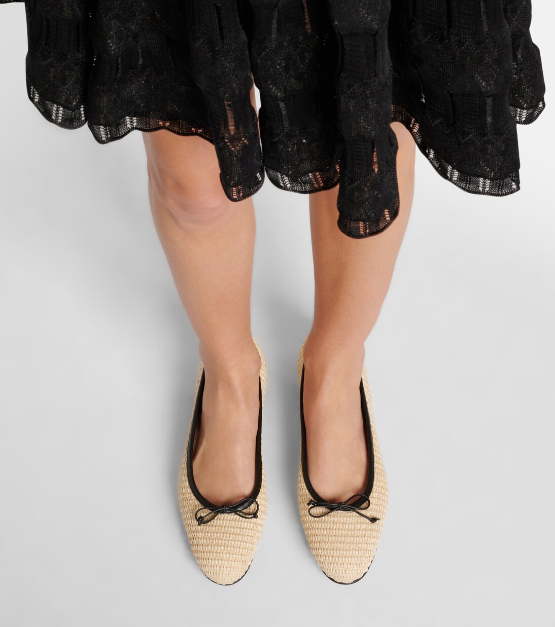 Veralli raffia ballet flats in beige - Manolo Blahnik | Mytheresa