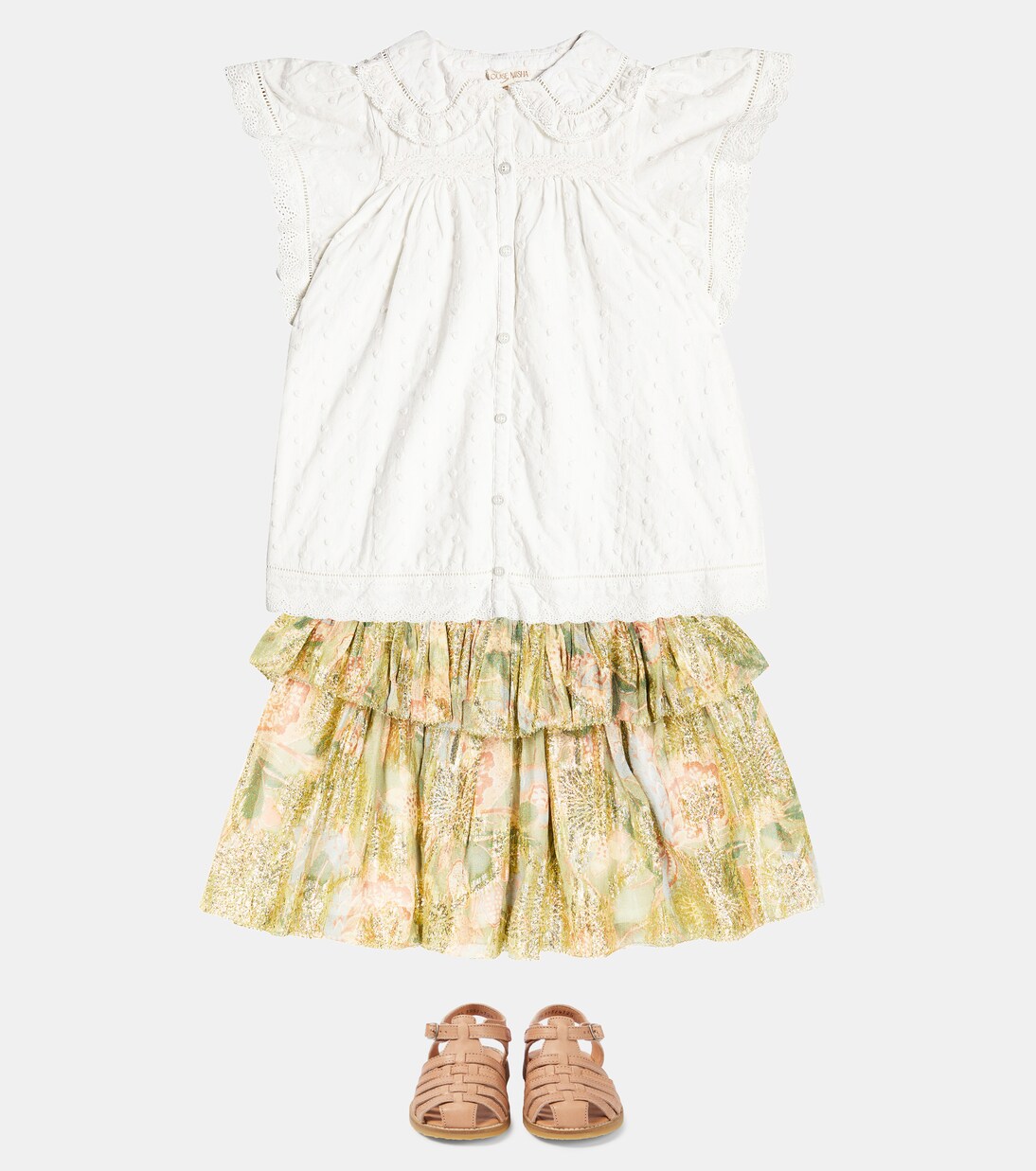 Marla embroidered cotton dress in white - Louise Misha | Mytheresa