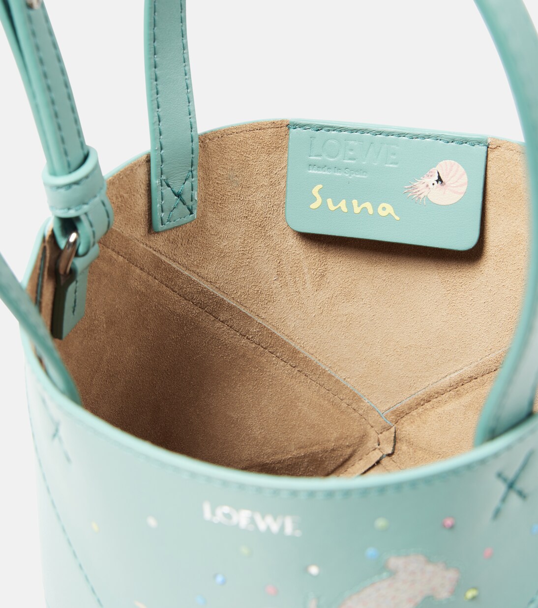 x Suna Fujita Puzzle Fold Squid Mini tote bag in blue - Loewe | Mytheresa