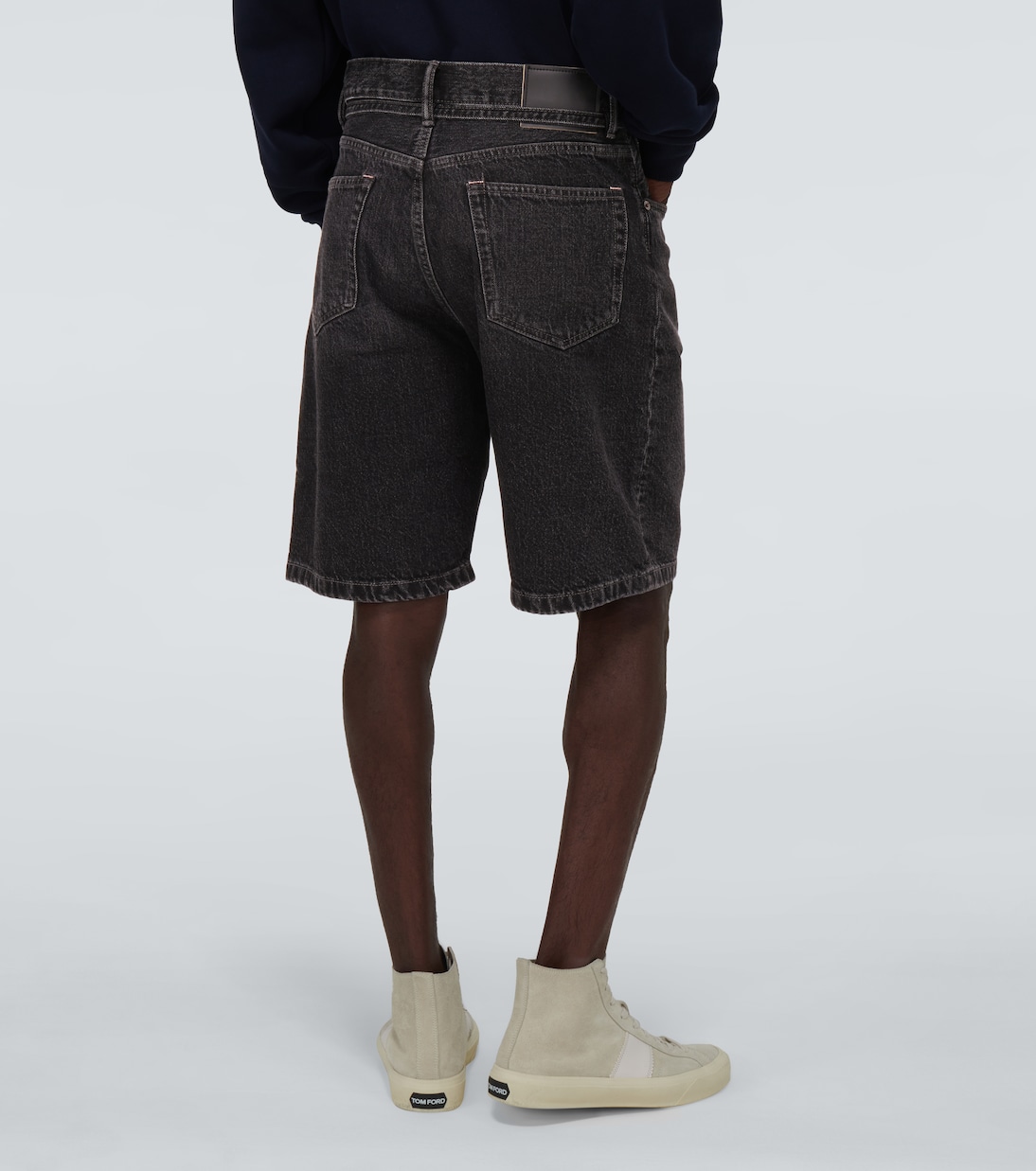 Denim Bermuda shorts in black - Acne Studios | Mytheresa