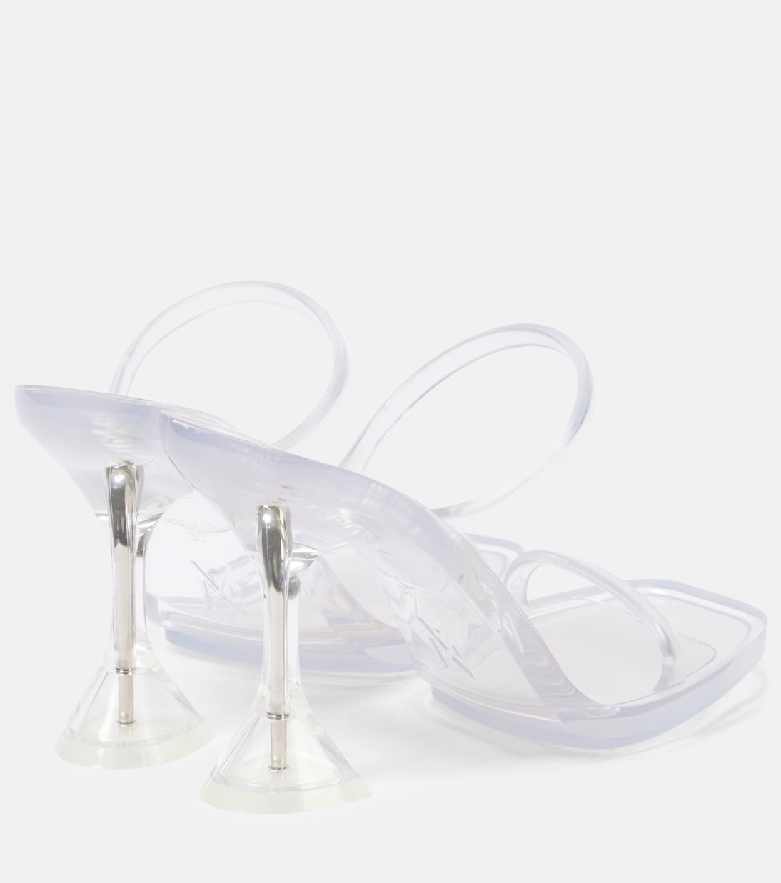 Brito PVC mules in transparent - Amina Muaddi | Mytheresa