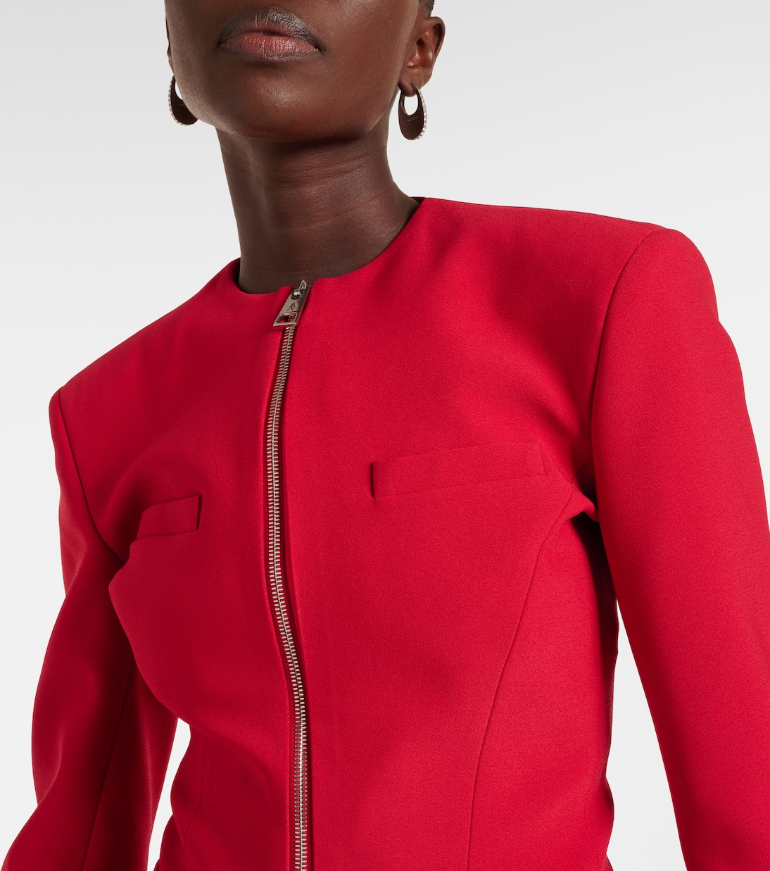 Crêpe jacket in red - The Attico | Mytheresa