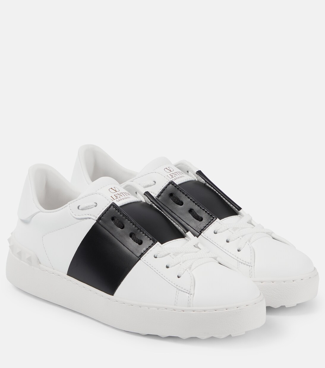 Valentino Garavani Open Leather Sneakers In White Valentino Garavani Valentino Garavani Open Leather Sneakers In White Valentino Garavani