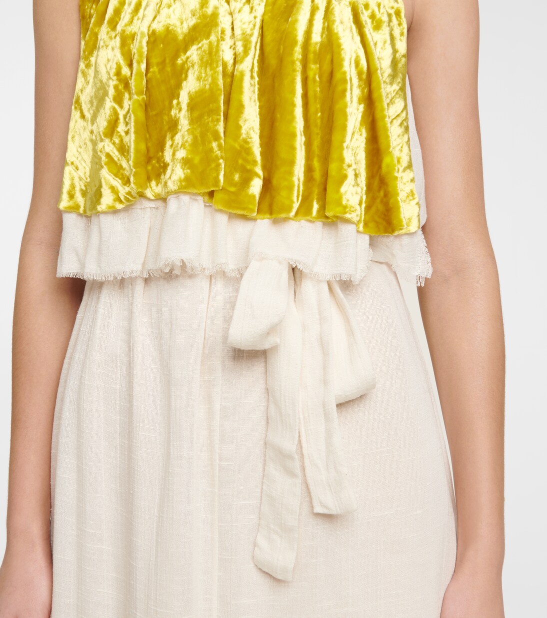 Silk-toile midi dress in white - Prada | Mytheresa