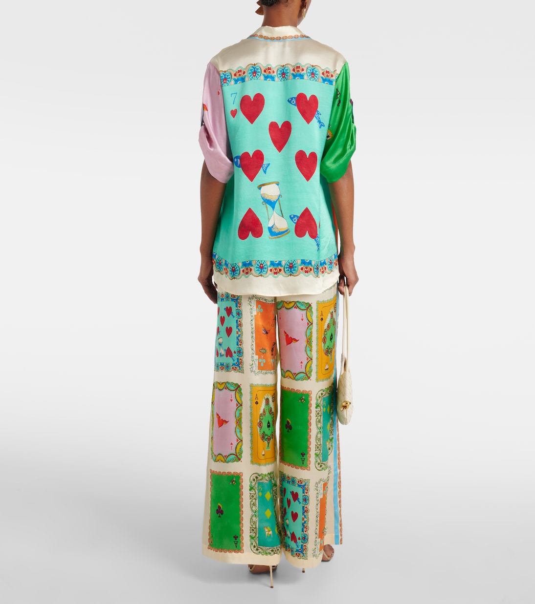 Rummy printed silk satin shirt in multicoloured - Alemais | Mytheresa